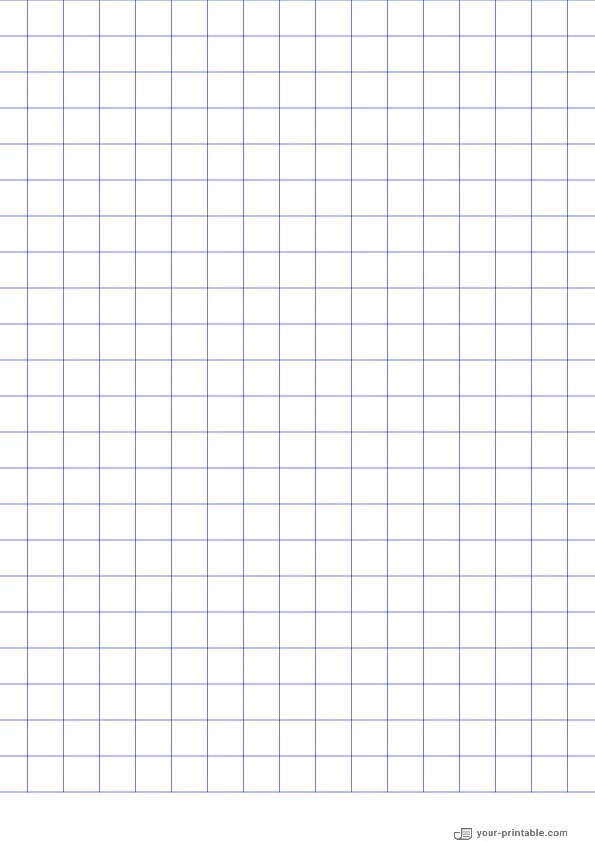 Full Page Grid Paper blue 1/2 inch | your-printable.com