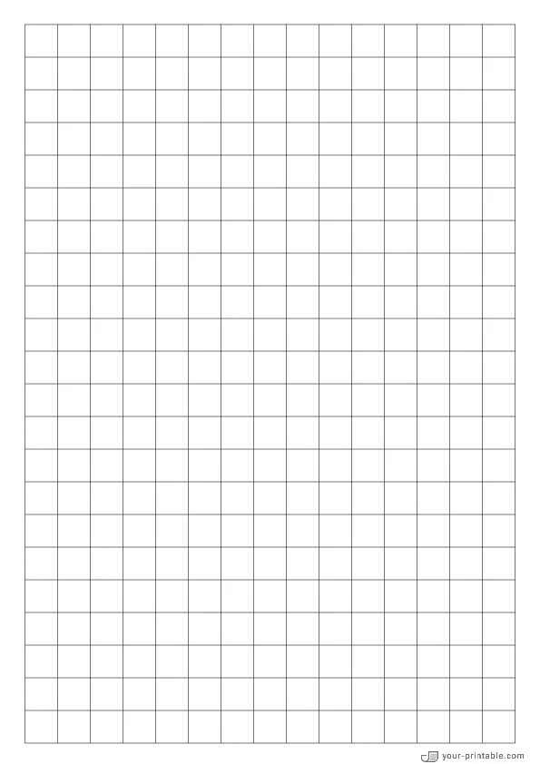 Grid Paper black 1/2 inch | your-printable.com