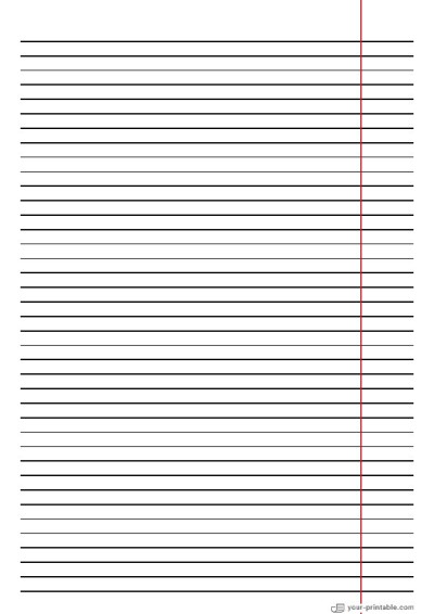 Free Printable Lined Papers For College | your-printable.com