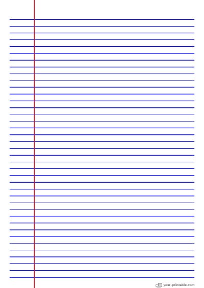 Free Printable Lined Papers For College | your-printable.com