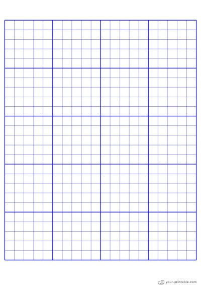 Full Page 1 cm Graph Paper blue | your-printable.com