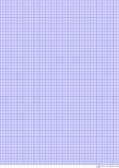 Full Page Graph Paper blue 1 mm | your-printable.com