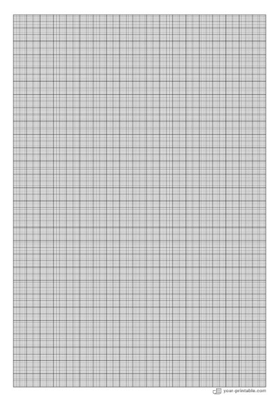Graph Paper black 1 mm | your-printable.com