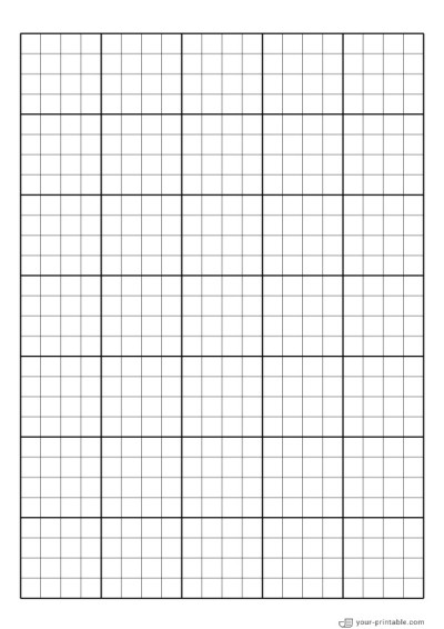 Graph Paper black 3/8 inch | your-printable.com