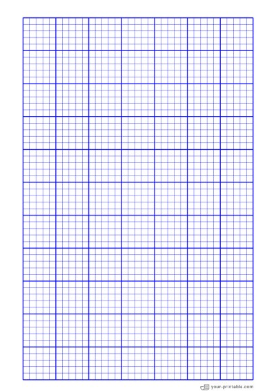Graph Paper blue 5 mm | your-printable.com