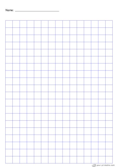 Grid Paper blue 1/2 inch With Name | your-printable.com