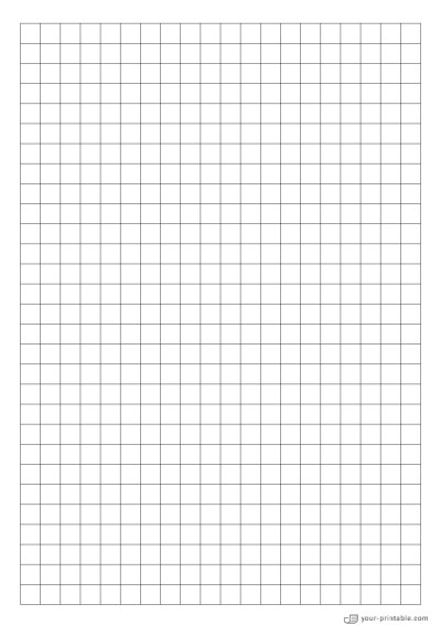Large Grid Paper black 3/8 inch | your-printable.com