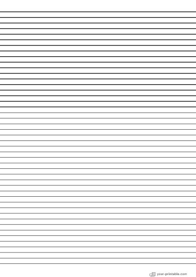 Lined Paper Black 6 mm | your-printable.com