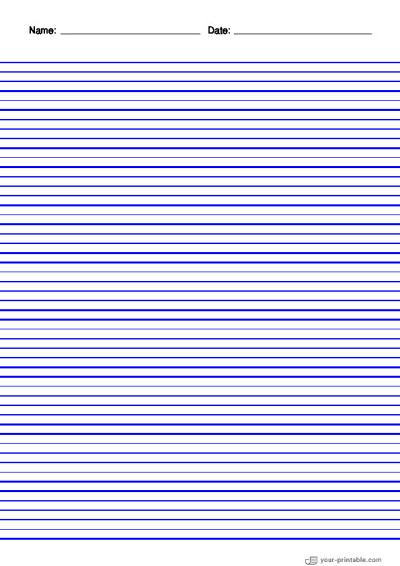 Free Printable Lined Paper for 1st Grade | your-printable.com