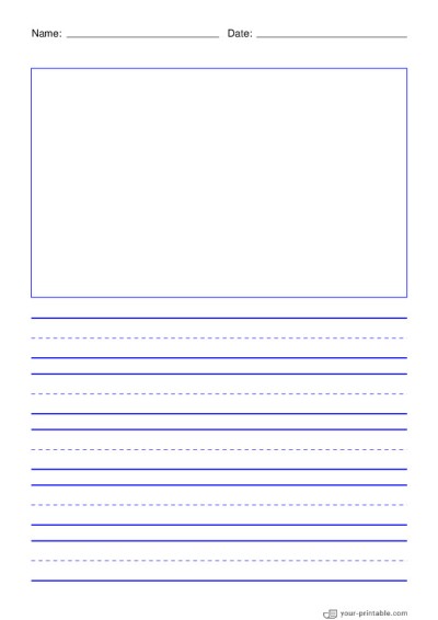 Free Printable Lined Paper for 2nd Grade | your-printable.com
