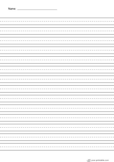 Free Printable Lined Paper for Kindergarten | your-printable.com