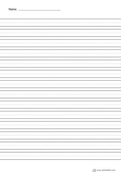 Free Printable Lined Paper for Kindergarten | your-printable.com