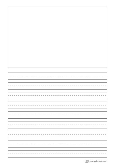 Free Printable Lined Paper for Kindergarten | your-printable.com