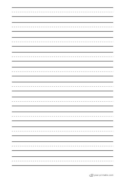 Free Printable Lined Paper for Kindergarten | your-printable.com