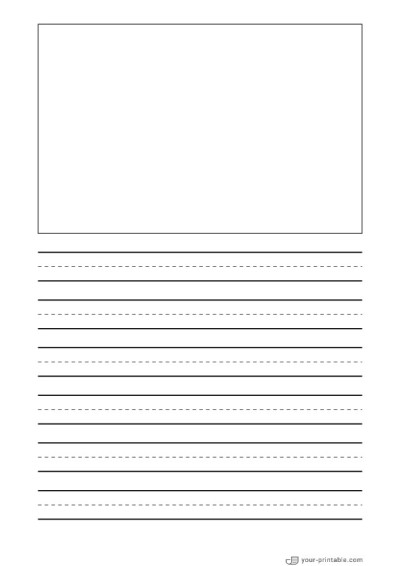 Free Printable Lined Paper for Kindergarten | your-printable.com