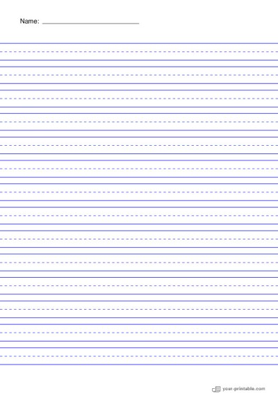 Free Printable Lined Paper for Kindergarten | your-printable.com
