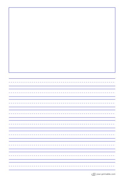 Free Printable Lined Paper for Kindergarten | your-printable.com