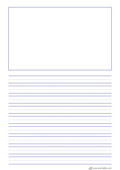 Free Printable Lined Paper for Kindergarten | your-printable.com