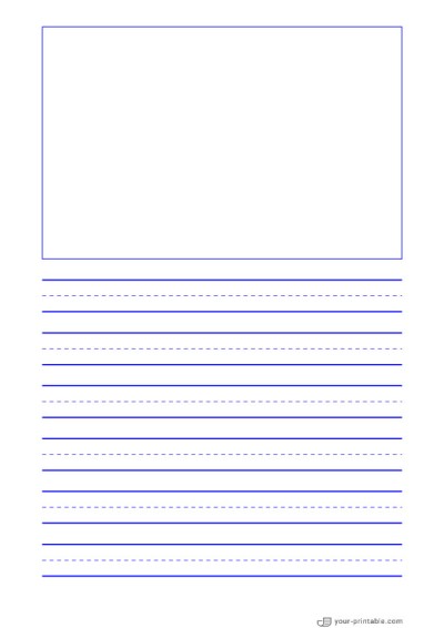 Free Printable Lined Paper for Kindergarten | your-printable.com