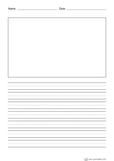 Free Printable Lined Paper for Kindergarten | your-printable.com