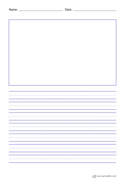 Free Printable Lined Paper for Kindergarten | your-printable.com