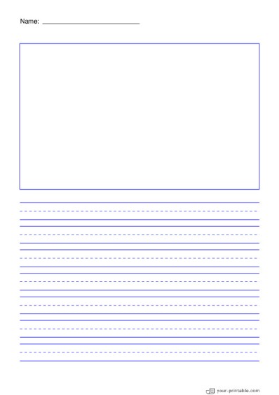 Free Printable Lined Paper for Kindergarten | your-printable.com