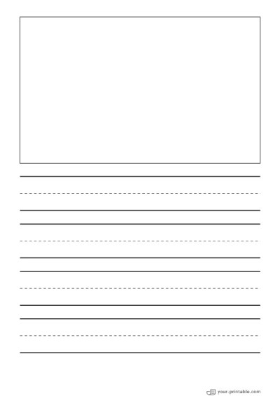 Papel rayado para preescolar negro de 1 pulgada con línea punteada y ...