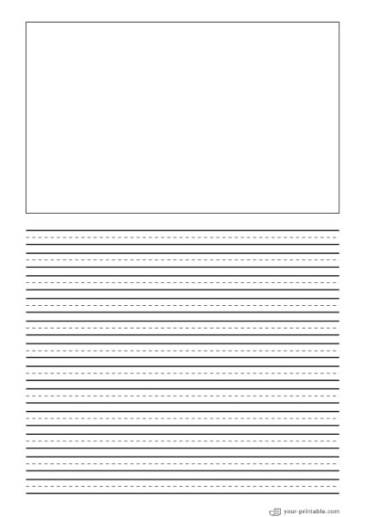 Free Printable Handwriting Paper With Picture Box | your-printable.com