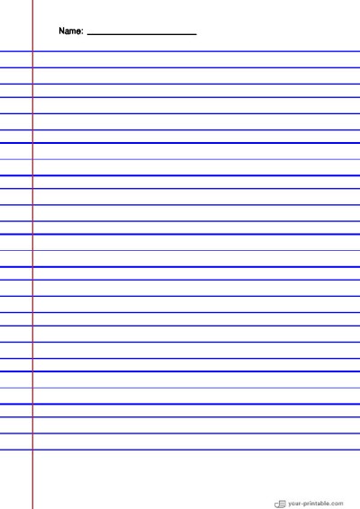 Free Printable Lined Paper for 2nd Grade | your-printable.com