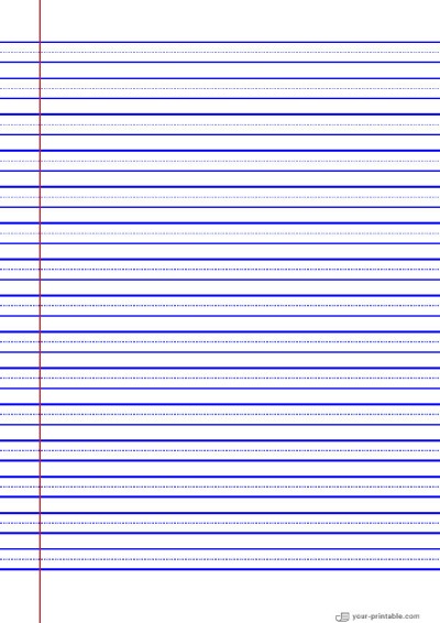 Free Printable Lined Paper for 3rd Grade | your-printable.com