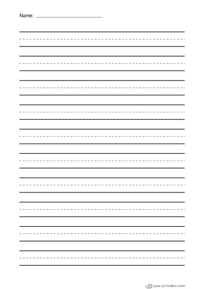 Kostenlos bedruckbares liniertes Papier