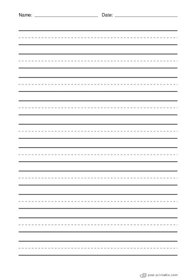 Kostenlos bedruckbares liniertes Papier