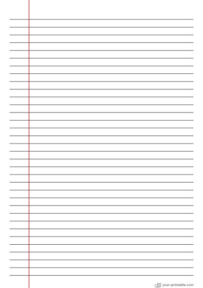 Free Printable Notebook Paper | your-printable.com