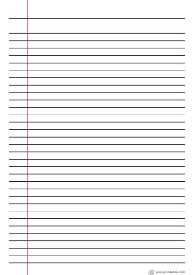 Free Printable Notebook Paper | your-printable.com