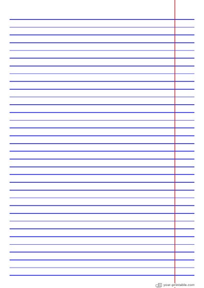 Free Printable Notebook Paper | your-printable.com